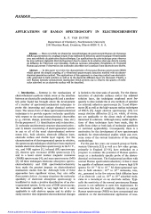 RAMANAPPLICATIONS OF RAMAN SPECTROSCOPY IN ELECTROCHEMISTRY - Archive ...