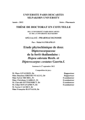 Phytochemical screening of two Thai tropical rainforest Dipterocarps ...