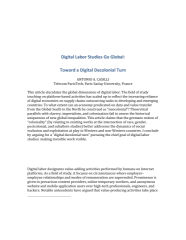 Digital Labor Studies Go Global: Toward a Digital Decolonial Turn ...