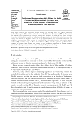 Optimized Design of an LCL Filter for Grid Connected Photovoltaic System and Analysis of the ...