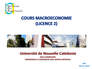 COURS MACROECONOMIE (LICENCE 2) - HAL-SHS - Sciences de l'Homme et de la Société