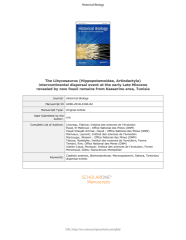 The Libycosaurus (Hippopotamoidea, Artiodactyla) intercontinental ...