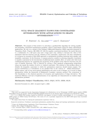 Null space gradient flows for constrained optimization with applications to shape optimization ...