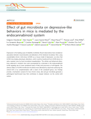 Effect of gut microbiota on depressive-like behaviors in mice is ...