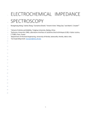 Electrochemical impedance spectroscopy - Archive ouverte HAL