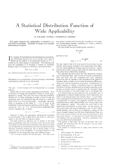 A Statistical Distribution Function of Wide Applicability - Archive ...