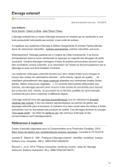 Élevage extensif - INRAE - Institut national de recherche pour l ...