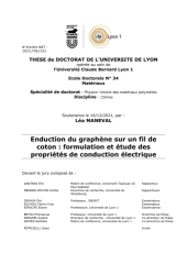 Enduction du graphène sur un fil de coton : formulation et étude des ...