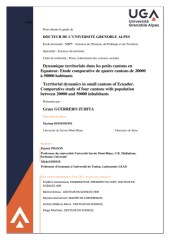 Territorial dynamics in small cantons of Ecuador : Comparative study of ...