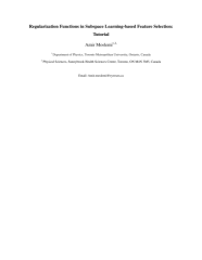 Regularization Functions in Subspace Learning-based Feature Selection: Tutorial - Archive ...