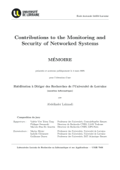 Contributions to the Monitoring and Security of Networked Systems - TEL - Thèses en ligne