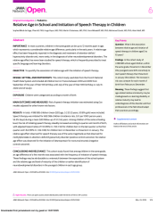 Relative Age in School and Initiation of Speech Therapy in Children ...