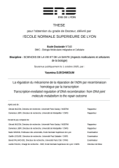 Transcription-mediated regulation of DNA recombination : from DNA joint ...