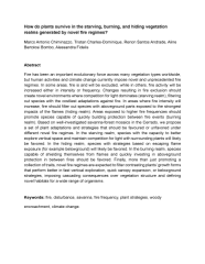 How do plants survive in the starving, burning, and hiding vegetation ...