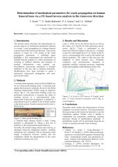 Determination of mechanical parameters for crack propagation on human ...