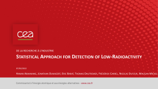 Statistical approach for detection of low-level radioactivity - CEA ...
