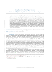 Group Equivariant Morphological Networks - Morphologie mathématique (CMM)