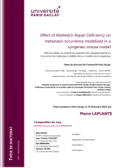 Effect of MisMatch Repair Deficiency on metastasis occurrence modelized ...