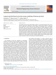 Lumped and distributed activation energy modelling of biomass pyrolysis - IMT Mines Albi-Carmaux