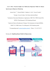 Less Is More: Practical Insights into Multivariate Regression Models ...