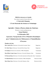 Liposomes, Gold nanoparticles, and Dynamic Polymers for drug delivery ...
